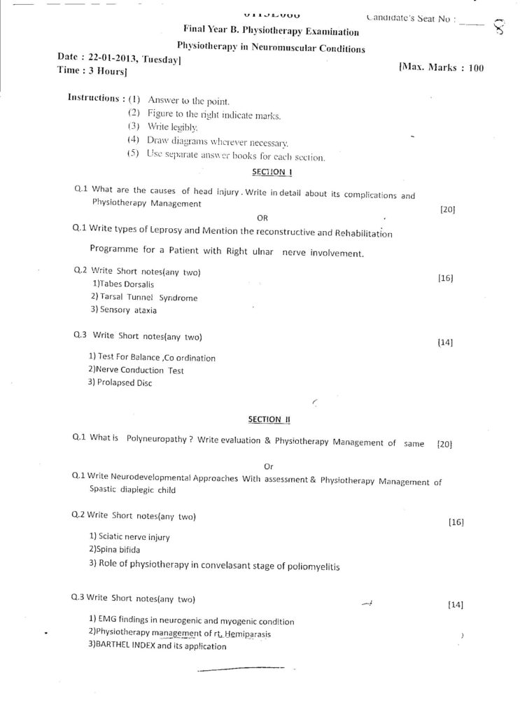Question Papers – AIMS – Ahmedabad Institute of Medical Sciences