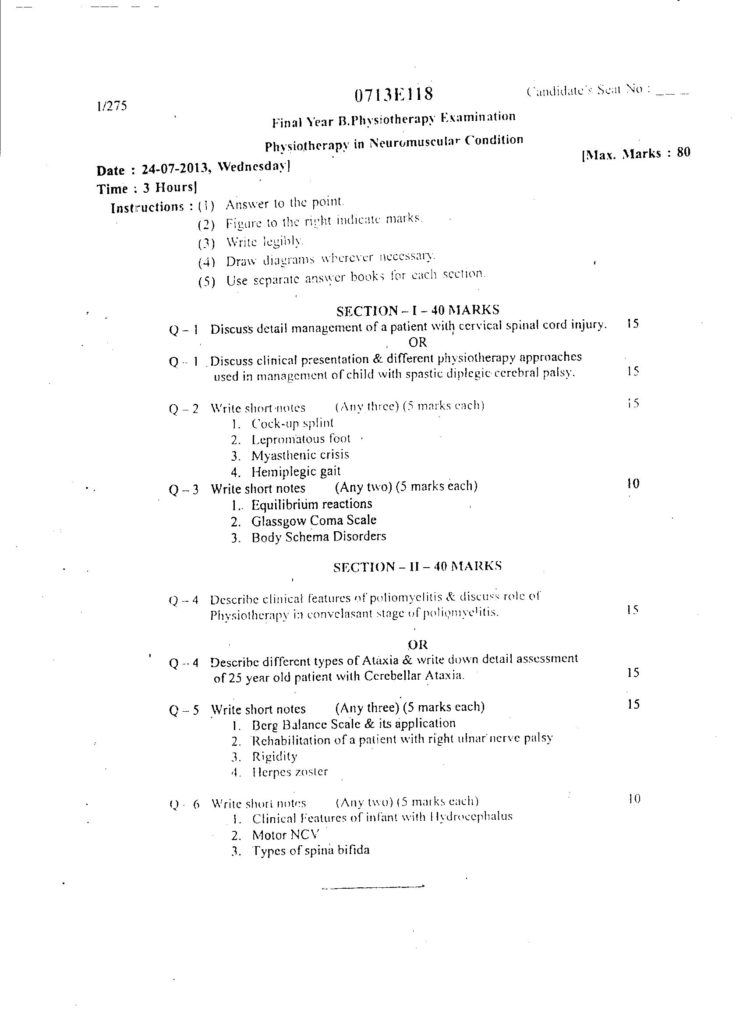 Question Papers – AIMS – Ahmedabad Institute of Medical Sciences