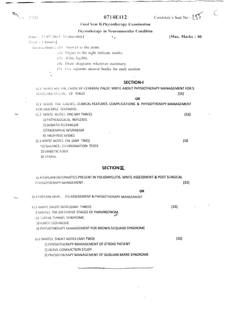 Question Papers – AIMS – Ahmedabad Institute of Medical Sciences