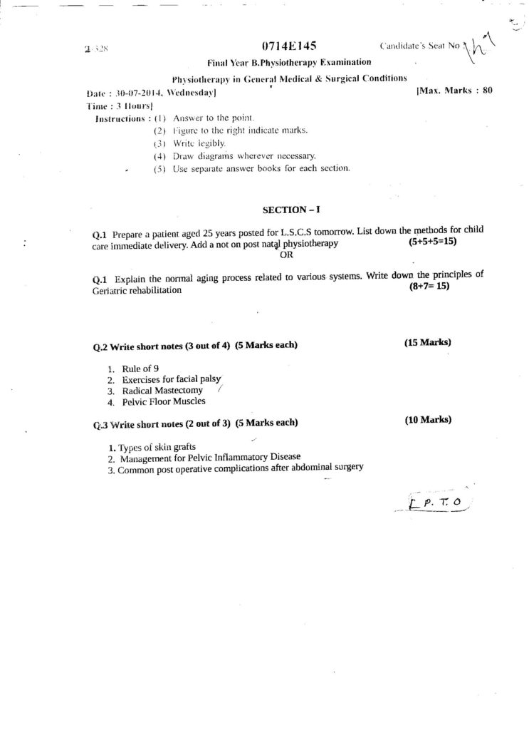 Question Papers – AIMS – Ahmedabad Institute of Medical Sciences