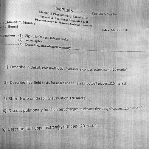 Question Papers – AIMS – Ahmedabad Institute of Medical Sciences