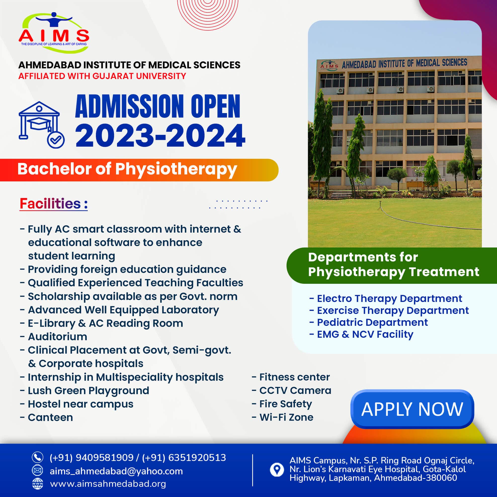 AIMS – Ahmedabad Institute of Medical Sciences